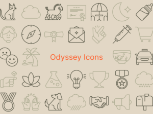 Odyssey Icons: 200 Striking and Unique Icons - Freebiesbug