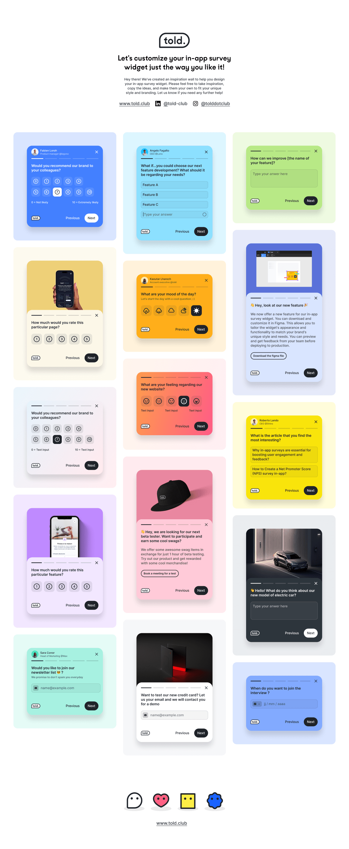 App Survey Widget Designs - Freebiesbug