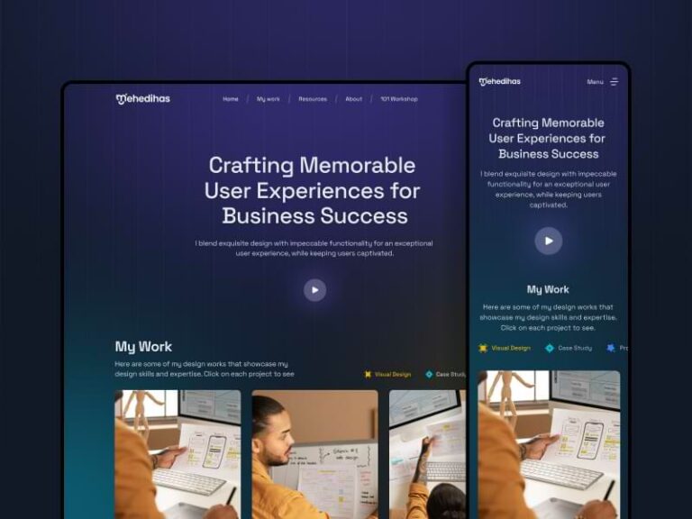 Free Portfolio Website Template for Figma - Freebiesbug