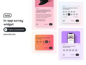 App Survey Widget Designs - Freebiesbug