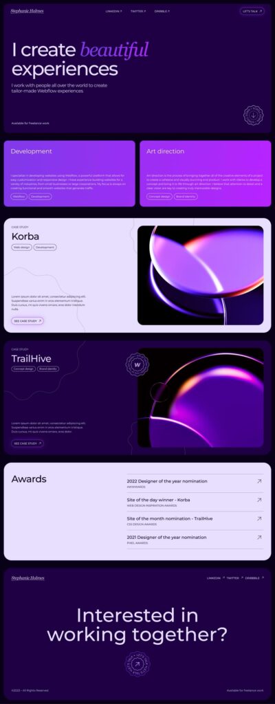 Figma Design Template for Developer Portfolios - Freebiesbug