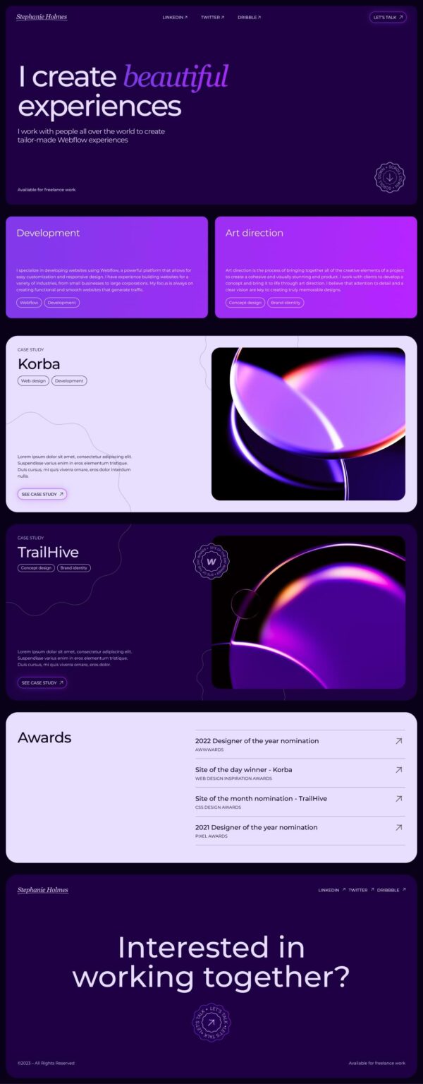 Figma Design Template for Developer Portfolios - Freebiesbug