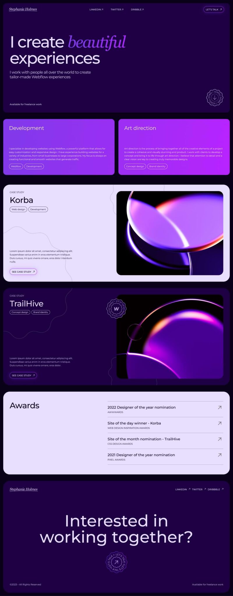 Figma Design Template for Developer Portfolios - Freebiesbug