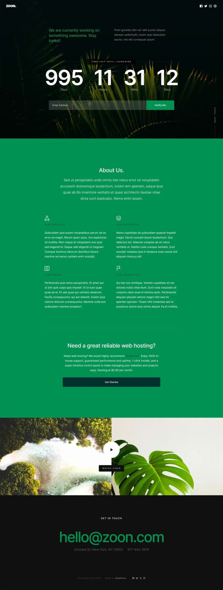 Zoon: A Free HTML Coming Soon Template - Freebiesbug