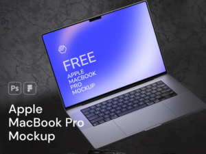 Free MacBook Pro 16'' Mockup - Freebiesbug