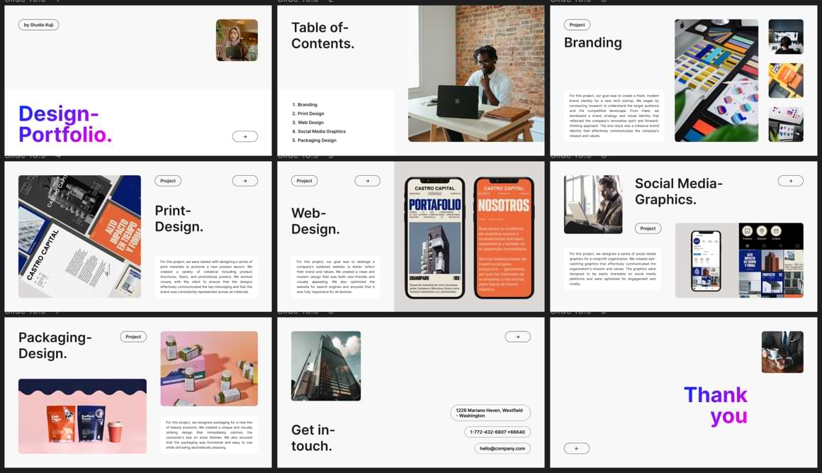 Free Portfolio Template for Figma - Freebiesbug