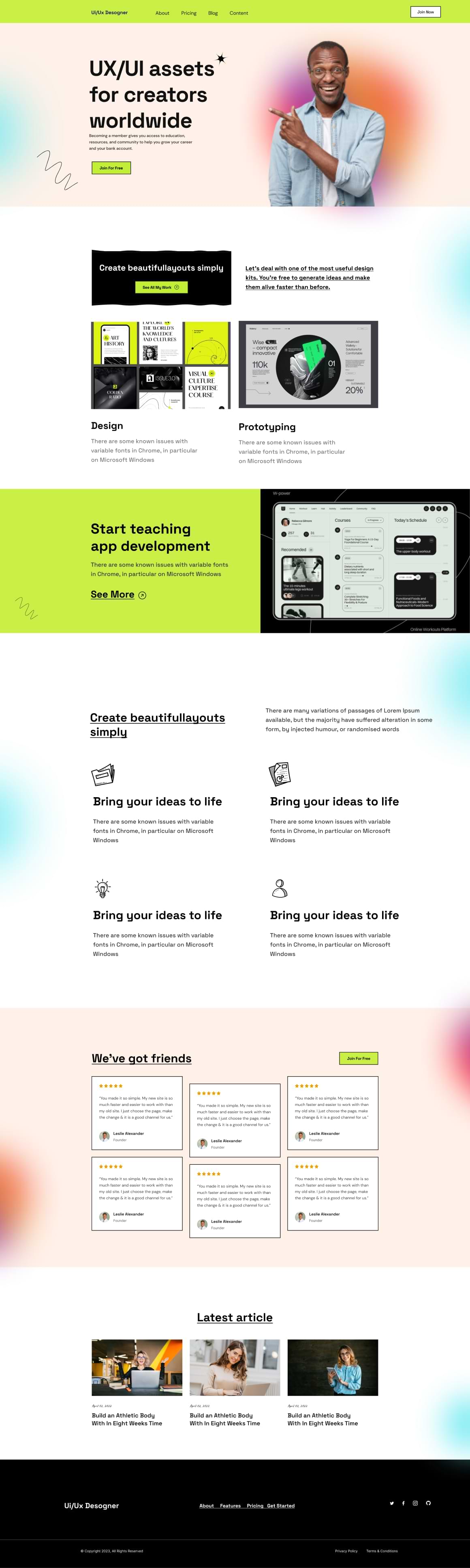 10 Free Landing Page Templates for Figma - Freebiesbug