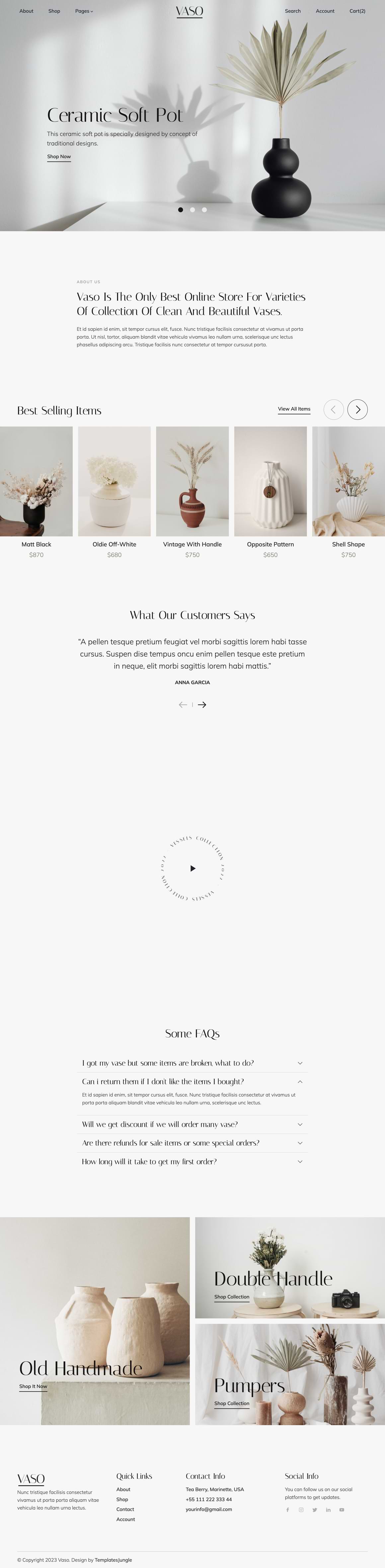Free HTML Ecommerce Template for Interior Decor - Freebiesbug