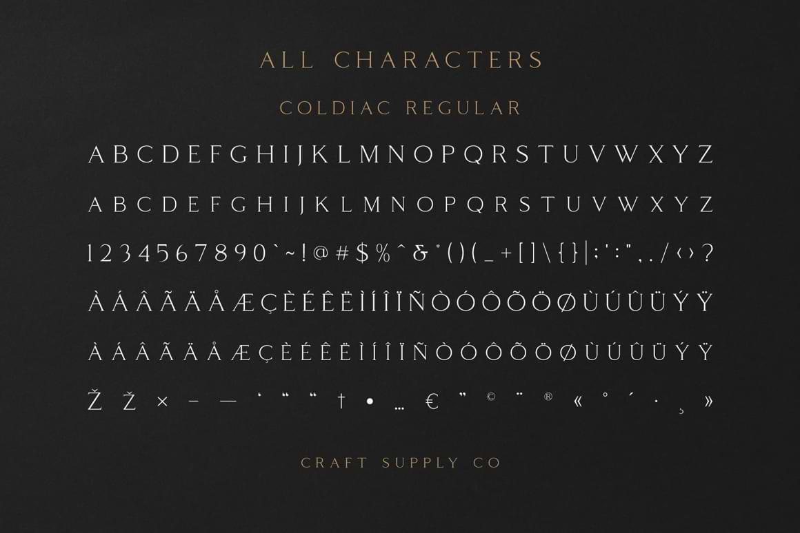 Coldiac: Free Serif Font with a Luxury Touch - Freebiesbug