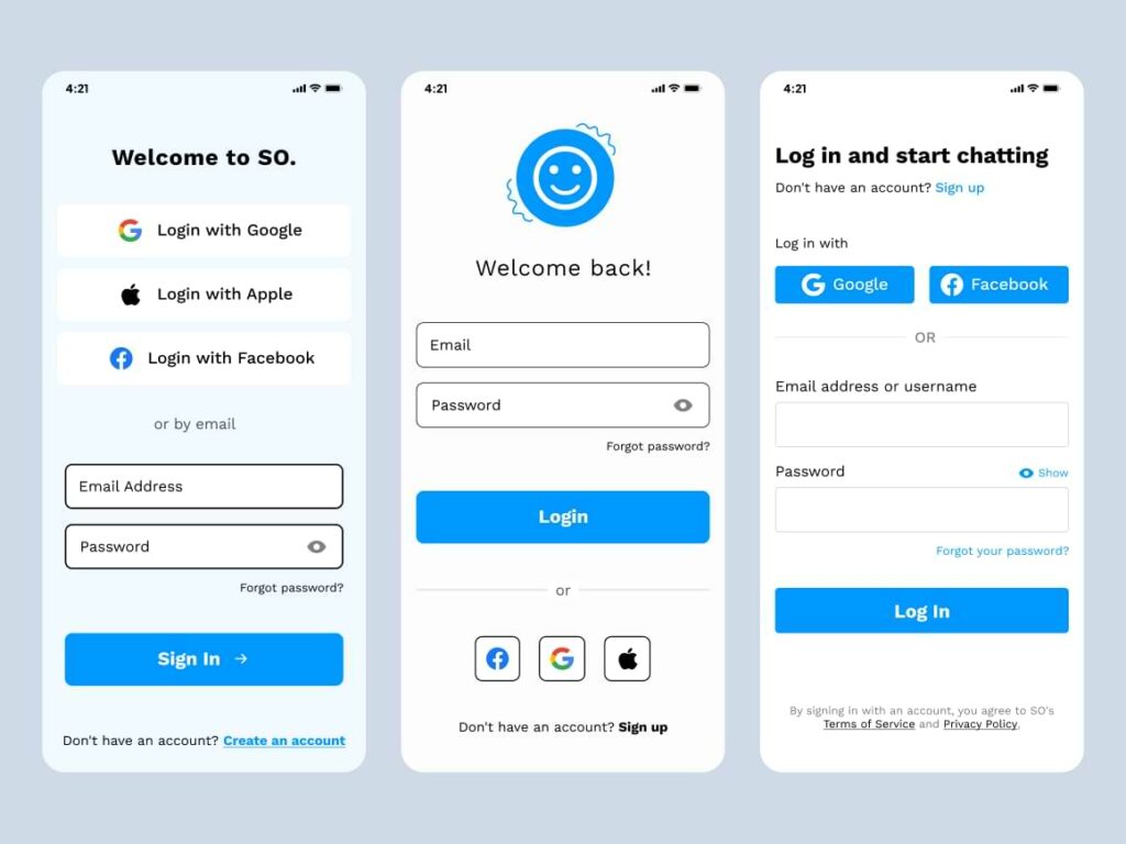 18 Free Login Screens for Mobile Apps - Freebiesbug