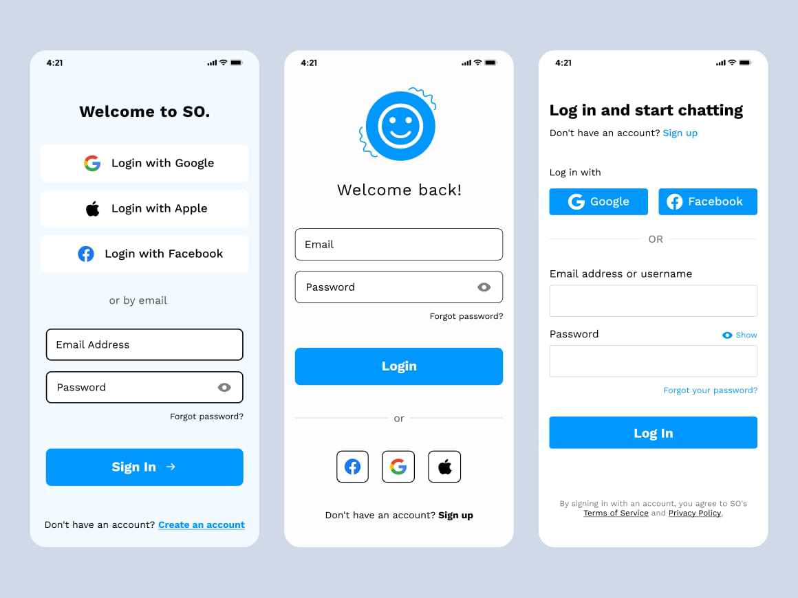 18 Free Login Screens for Mobile Apps - Freebiesbug