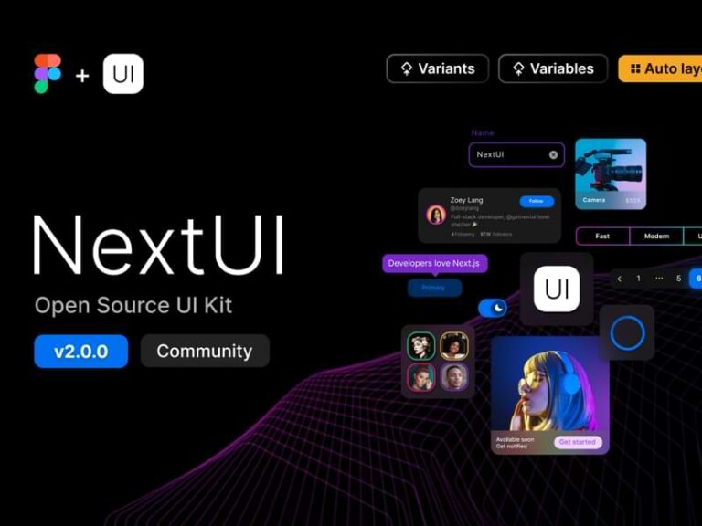 Next UI: Free UI Kit for Figma - Freebiesbug
