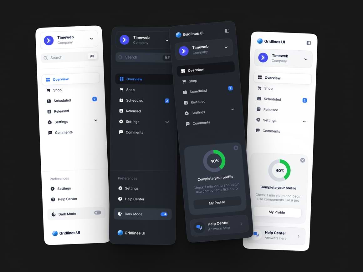 Sidebar Navigation Design for Admin UIs - Freebiesbug