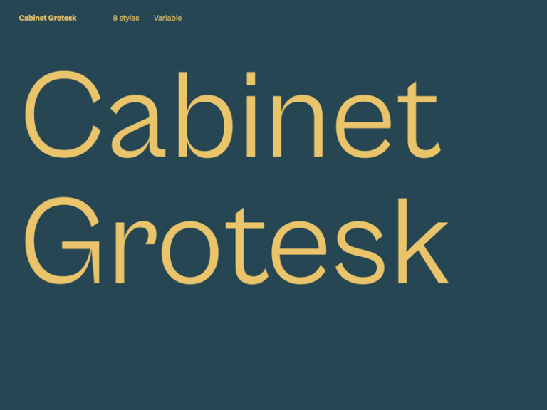 Cabinet Grotesk: Free Sans font in 8 Weights - Freebiesbug