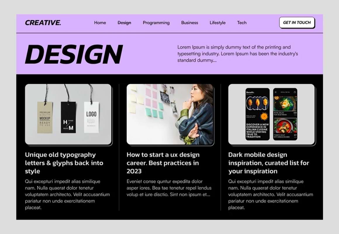 Free Magazine Neo-brutalist Figma Template - Freebiesbug
