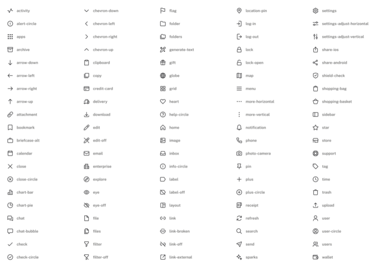 Griddy Icons: 100 Free Unique Icons for UI - Freebiesbug