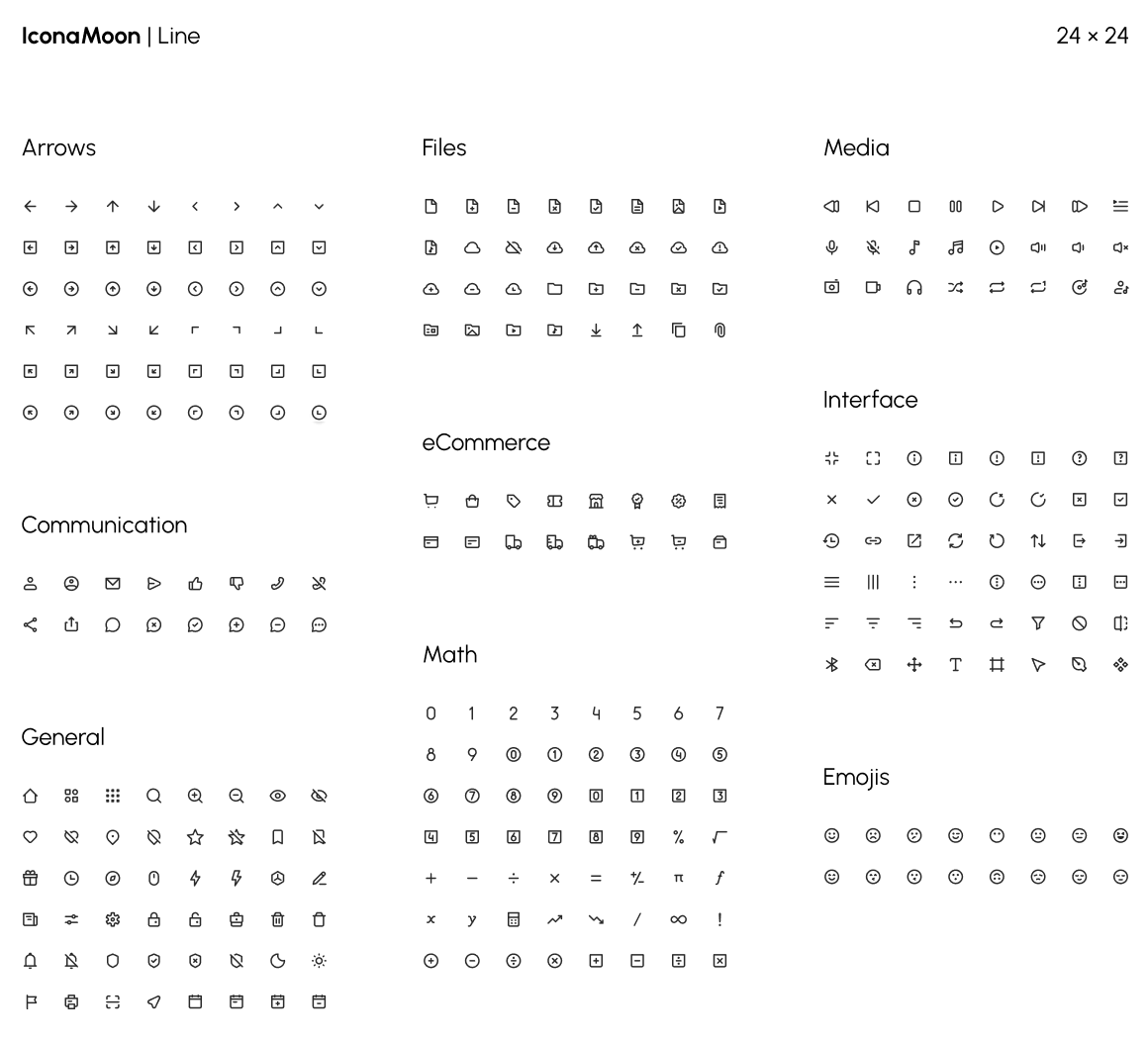 IconaMoon: +2400 Free Icons - Freebiesbug