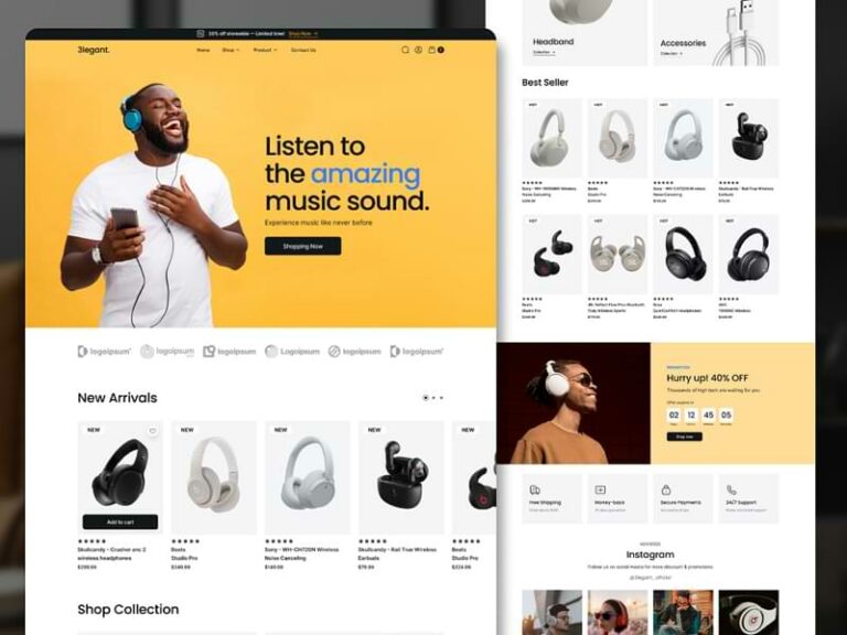 Piroll: A design template for agency/personal portfolio - Freebiesbug
