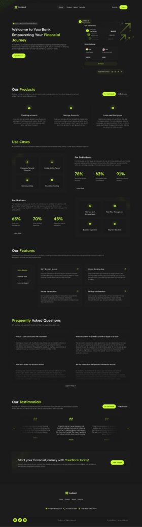 Free Financial Website Design Template - Freebiesbug