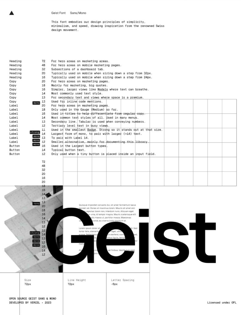 Geist: Free Font for Designers and Developers from Vercel - Freebiesbug