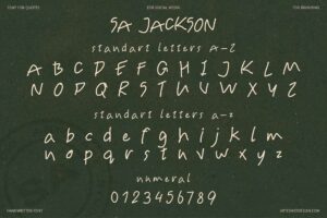 SA Jackson: Elegant Handwritten Font - Freebiesbug