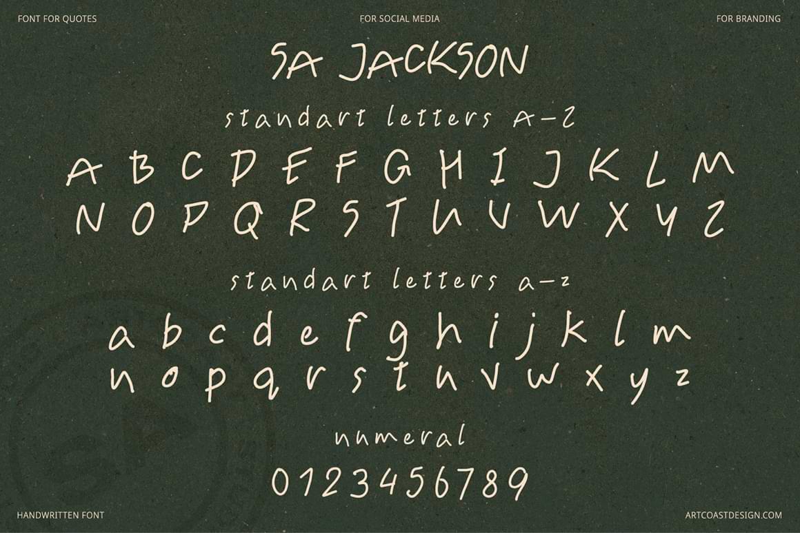SA Jackson: Elegant Handwritten Font - Freebiesbug