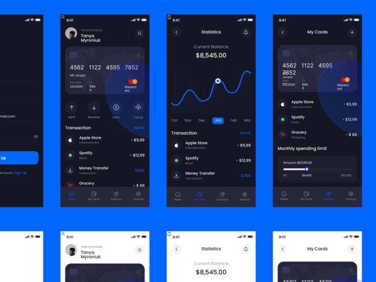 Free Finance App Design - 43+ Figma Screens - Freebiesbug
