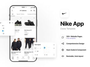 Free Nike App Design for Figma - Freebiesbug