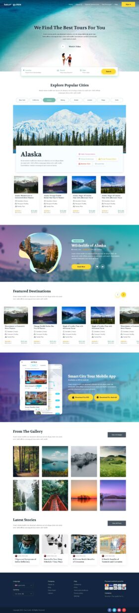 Free Travel Agency Website Template - Figma - Freebiesbug