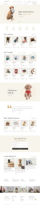 Free Pet Shop HTML Ecommerce Template - Freebiesbug