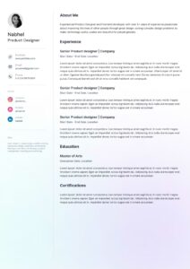 Figma Resume Template for Product Designers - Freebiesbug