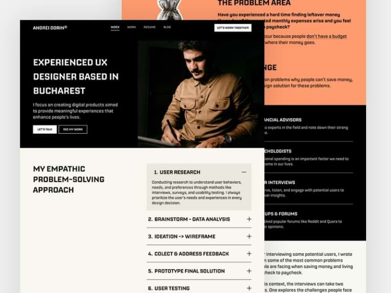 Free Portfolio & Case Study Template - Freebiesbug