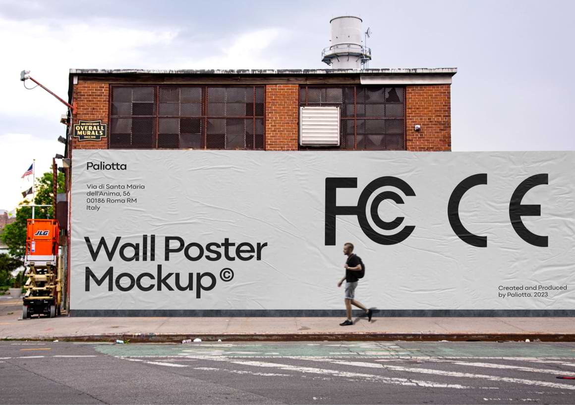 Wall Urban Poster PSD Mockup - Freebiesbug