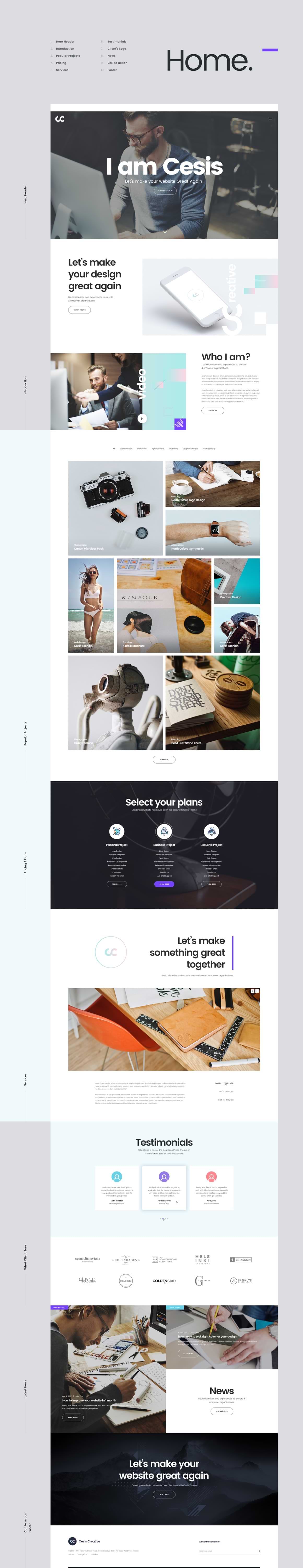 Cesis: Creative PSD Template for Agencies - Freebiesbug