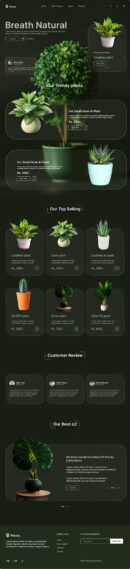 Free Plant Shop Website Template for Figma - Freebiesbug