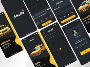 Free UI Kit for Taxi Booking App - Freebiesbug