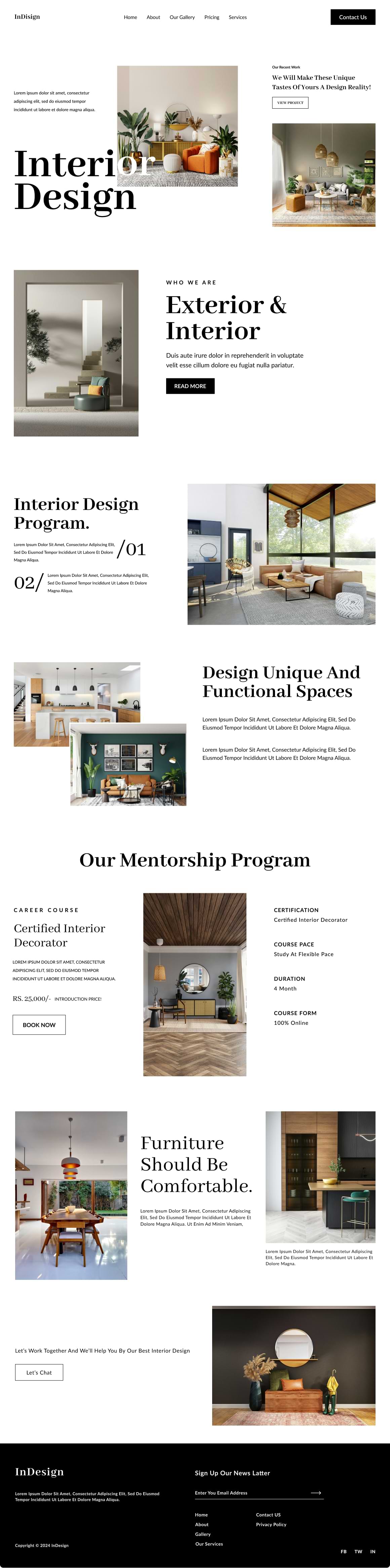 Free Figma Template for Interior Design Websites - Freebiesbug