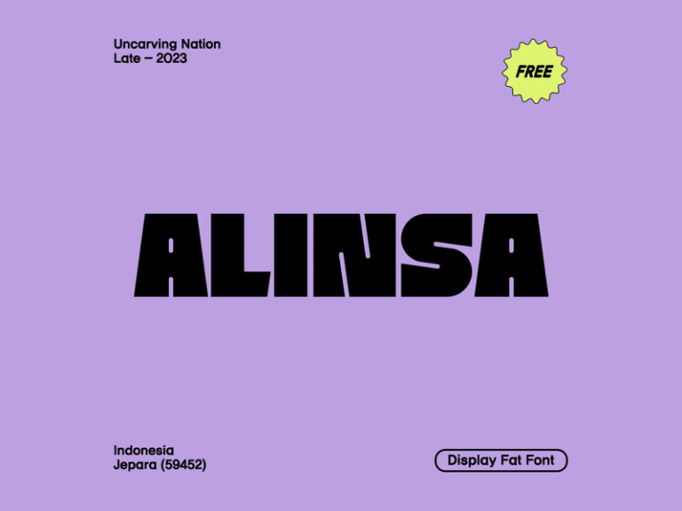 Alinsa: Free Display Fat Font - Freebiesbug