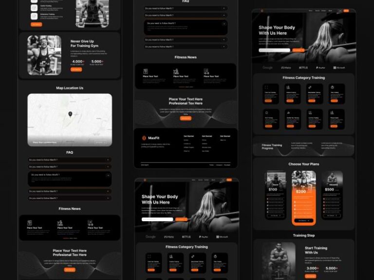 Gym & Fitness Website Template for Figma - Freebiesbug