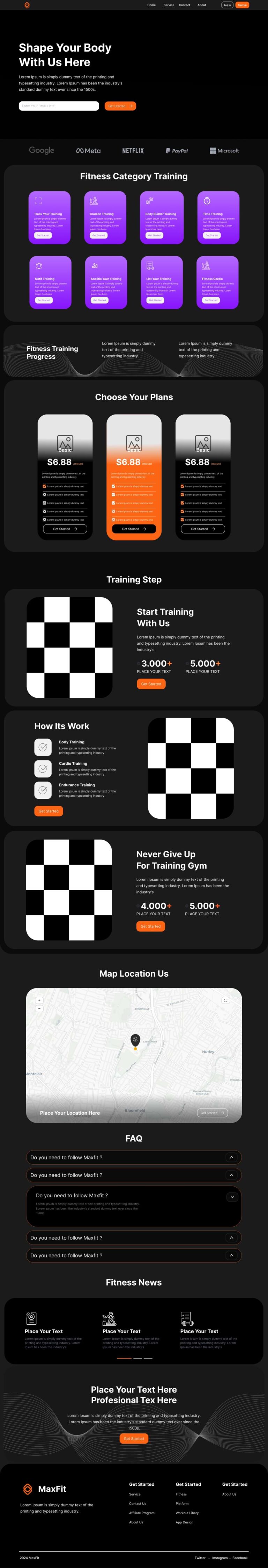 Gym & Fitness Website Template for Figma - Freebiesbug