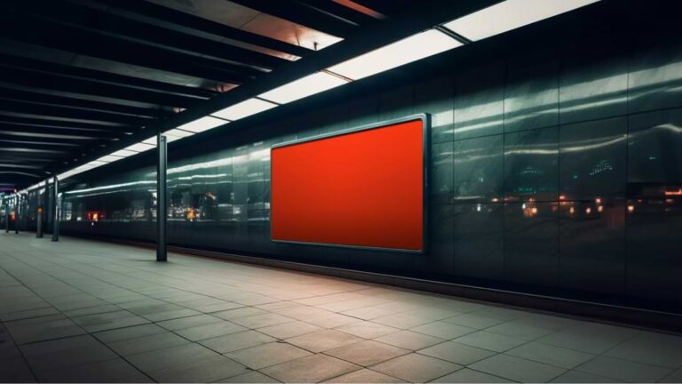 Illuminated Poster PSD Mockup - Freebiesbug