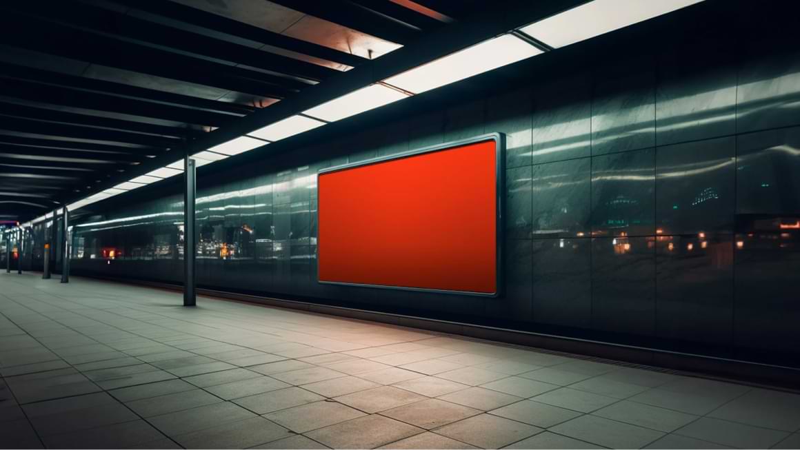 Illuminated Poster PSD Mockup - Freebiesbug