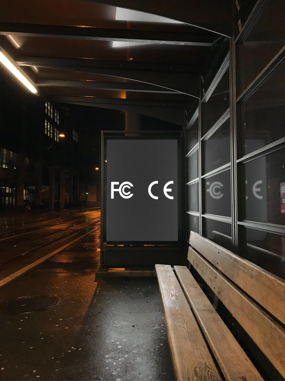 Bus Station Poster Mockup - Freebiesbug