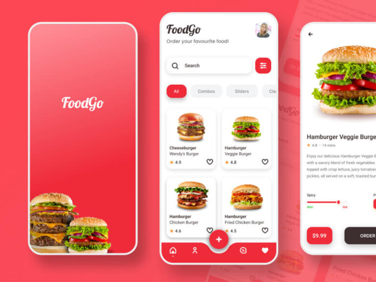 Free UI Kit for Food Mobile Apps - Freebiesbug