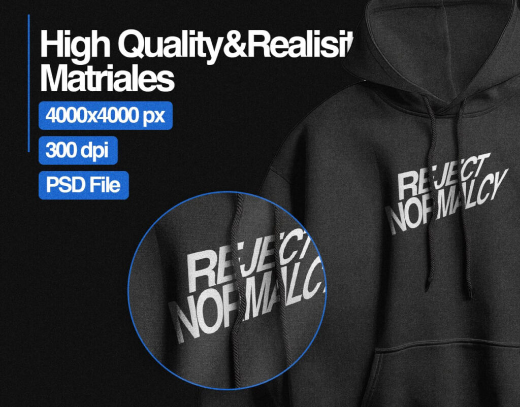 Oversized Hoodie PSD Mockup - Freebiesbug