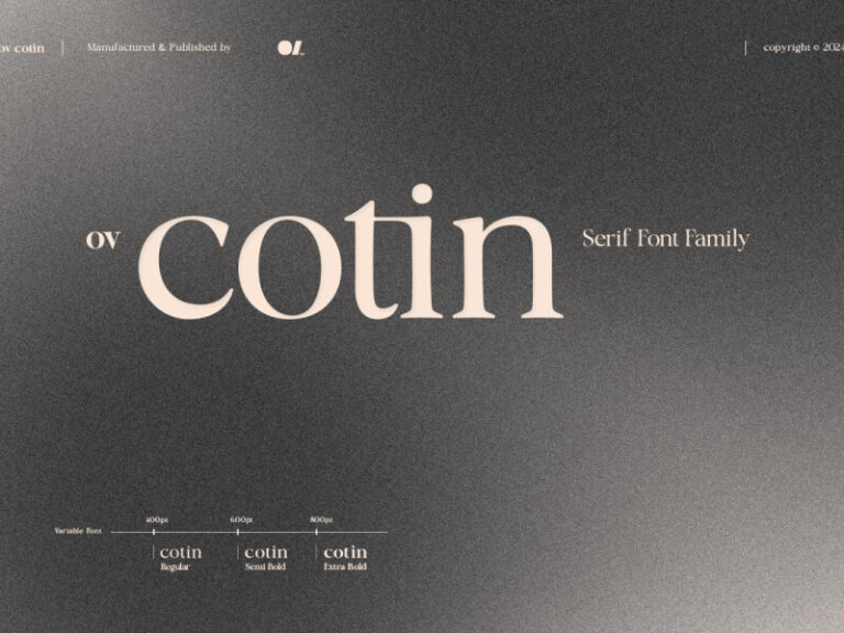 OV Cotin: A Timeless Serif Font in 3 Styles - Freebiesbug