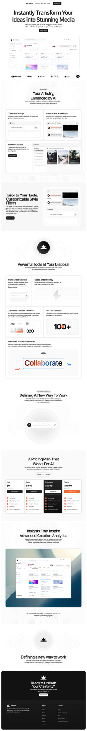 Resolve: SaaS Figma Template - Freebiesbug