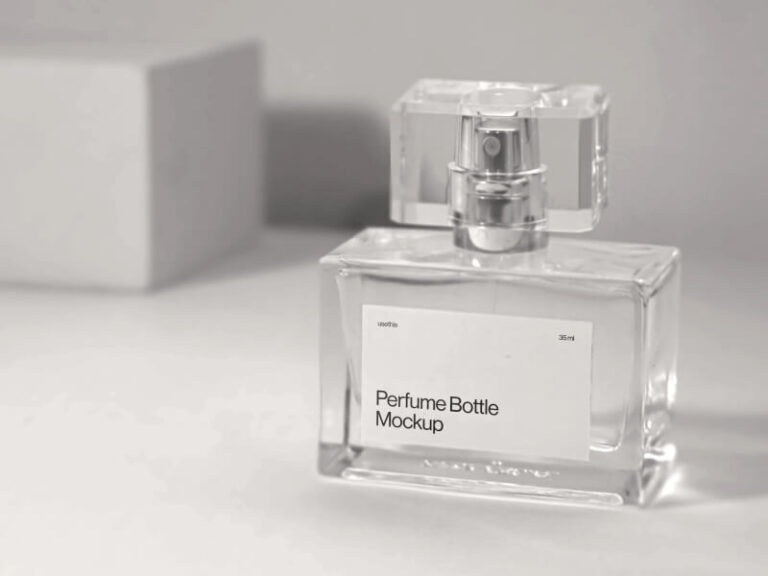 Perfume Bottle PSD Mockup - Freebiesbug