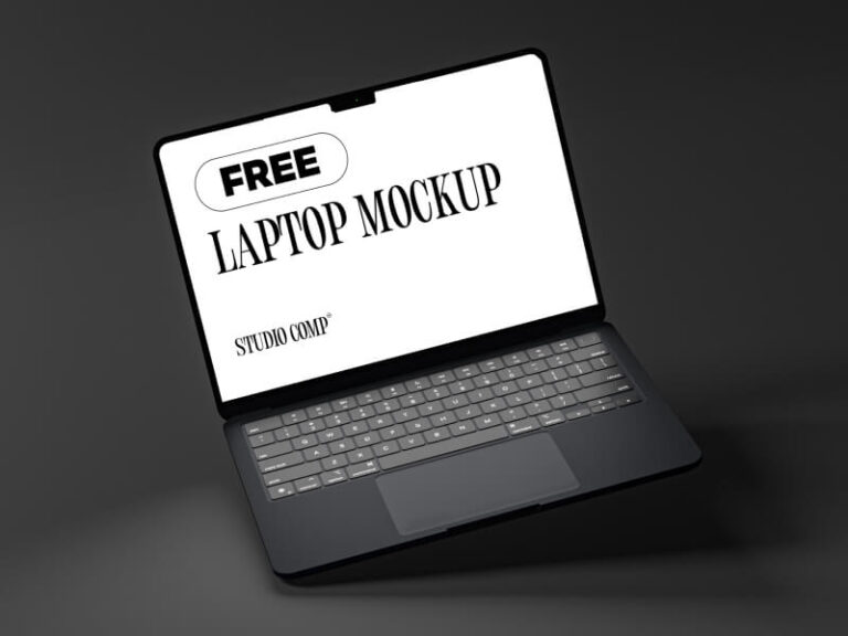 Free Laptop Mockup - PSD - Freebiesbug
