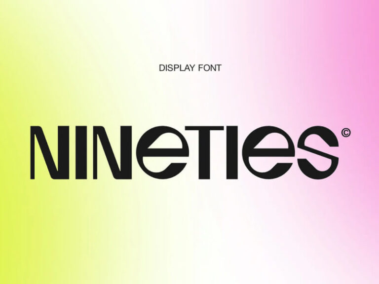 Nineties: Free Display Font Inspired to '90s - Freebiesbug